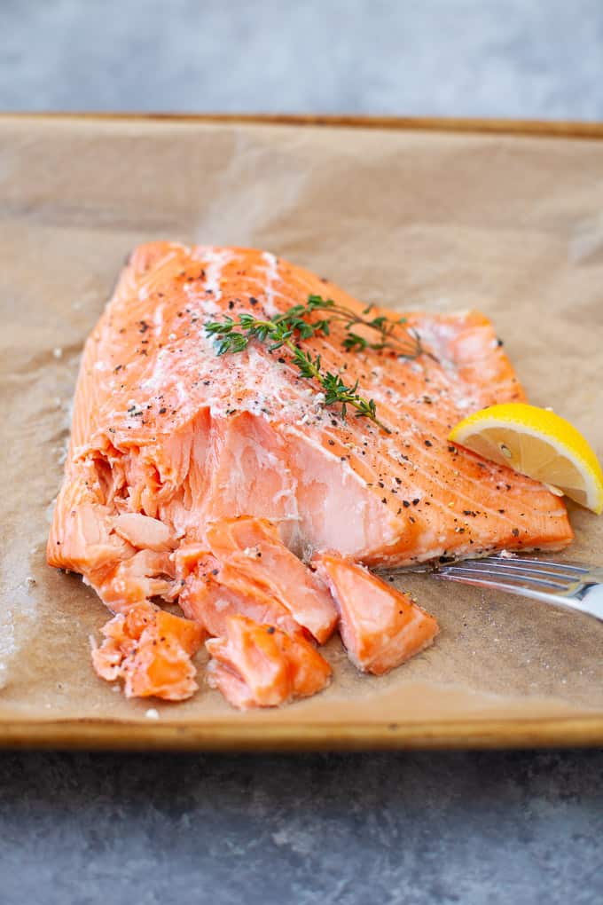 Is cooked salmon supposed to be chewy?