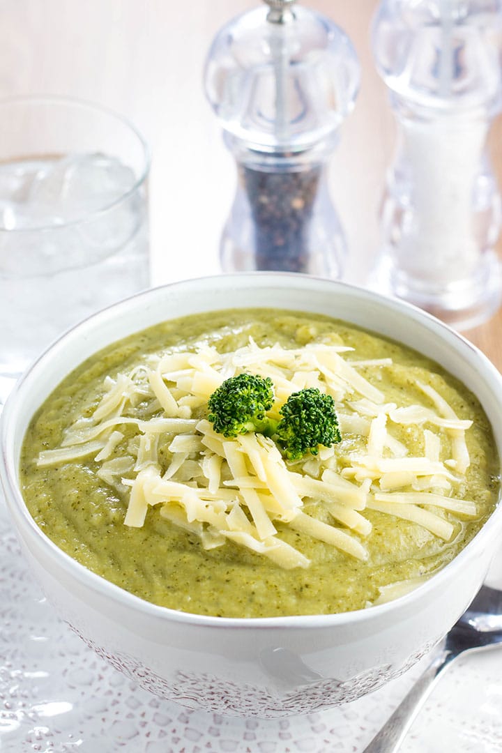 Is cream of broccoli soup high in fat?