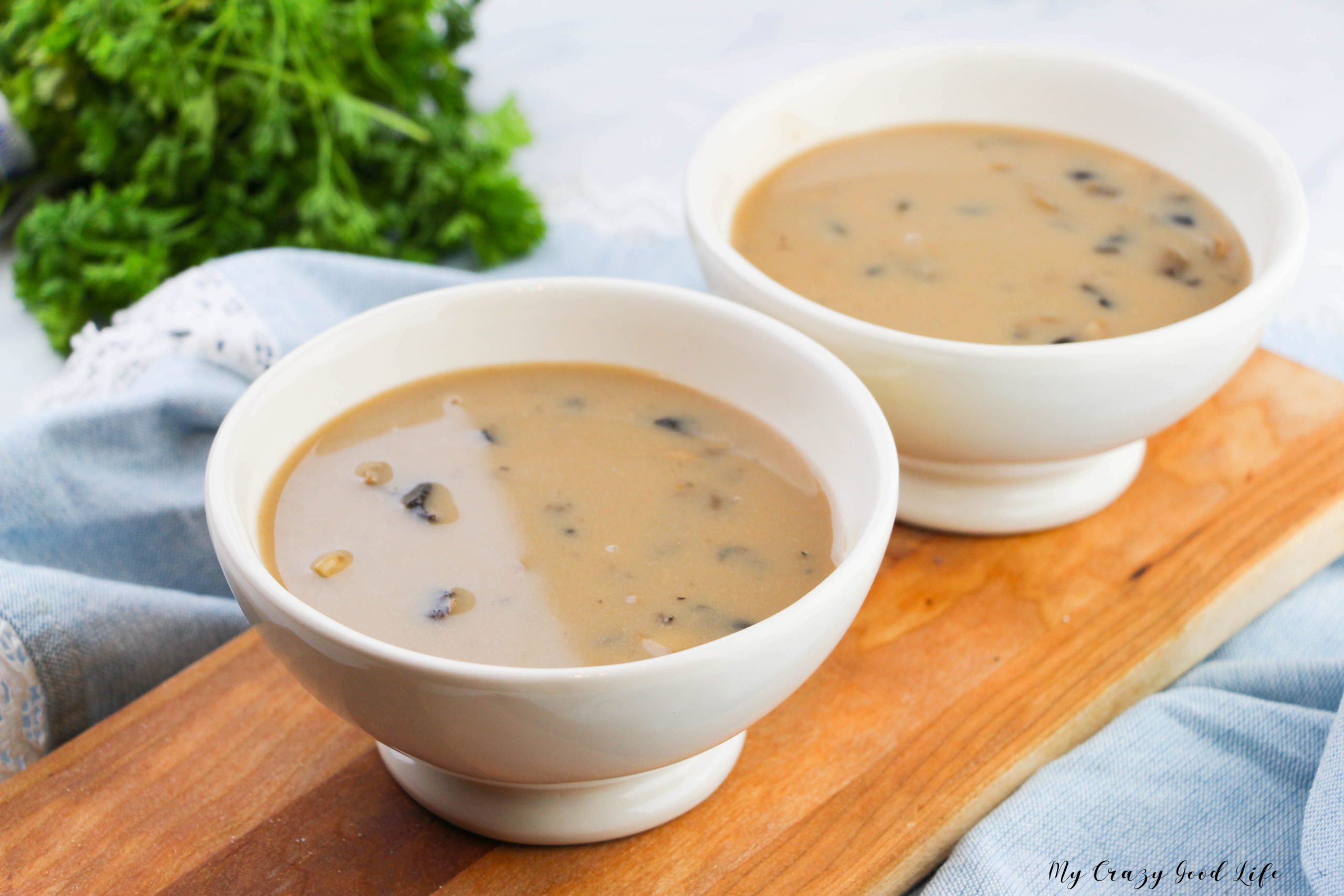 Is cream of mushroom soup high in fat?