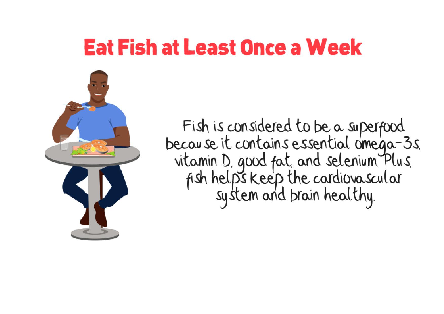 Is eating fish once a week bad for you?