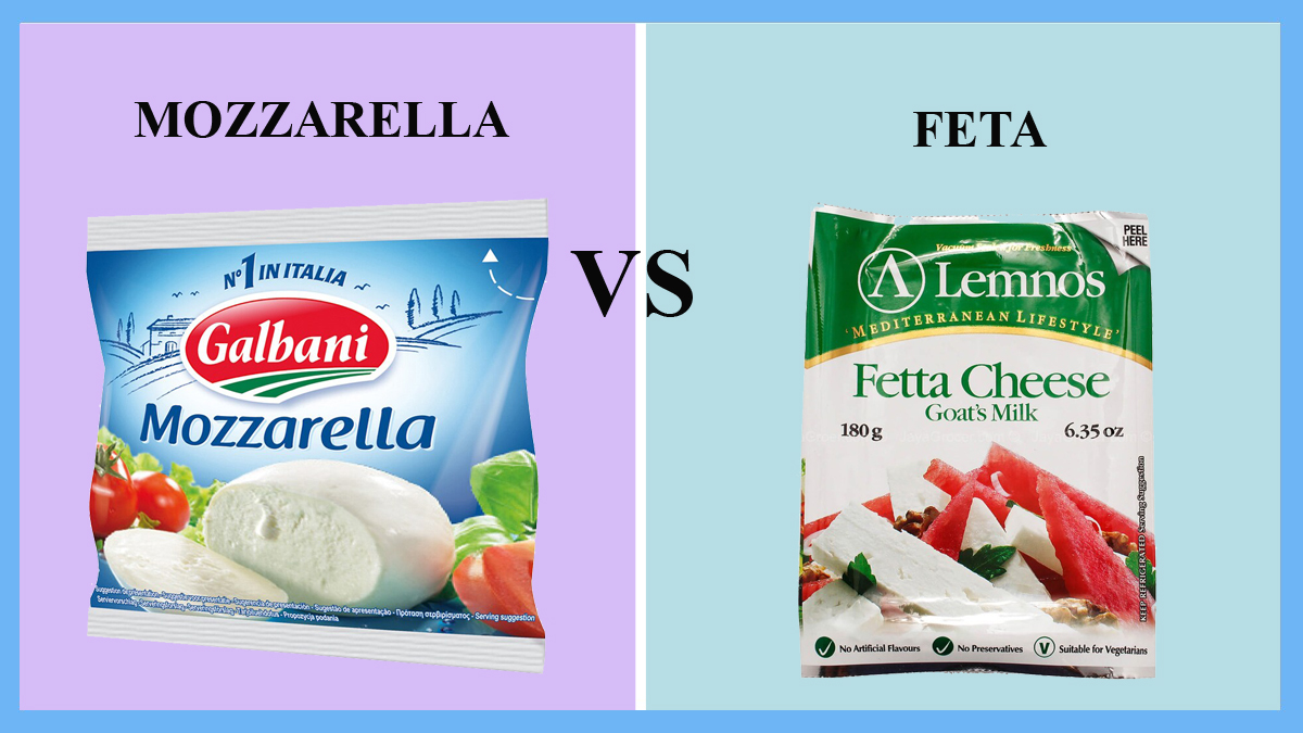Is feta the same as mozzarella?