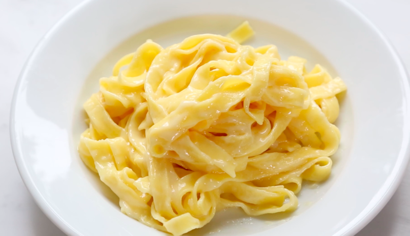 Is fettuccine the same as fettuccine Alfredo?