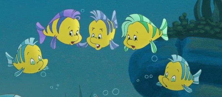 Is flounder from The Little Mermaid a guppy?