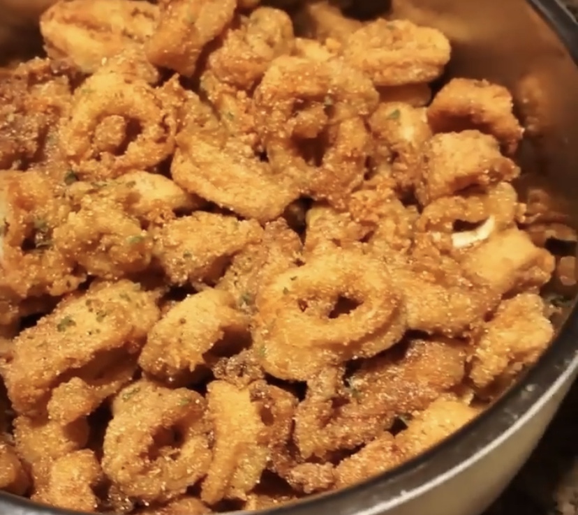 Is fried squid chewy?