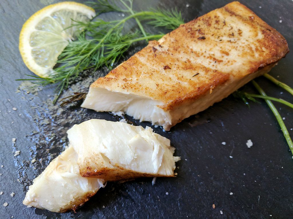 Is halibut wild caught or farm-raised?