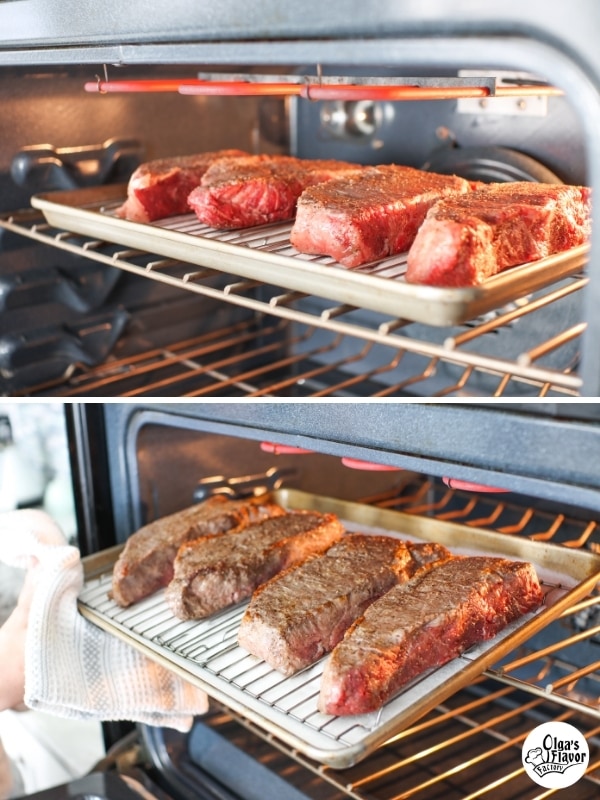 Is it better to bake or broil a steak in the oven?