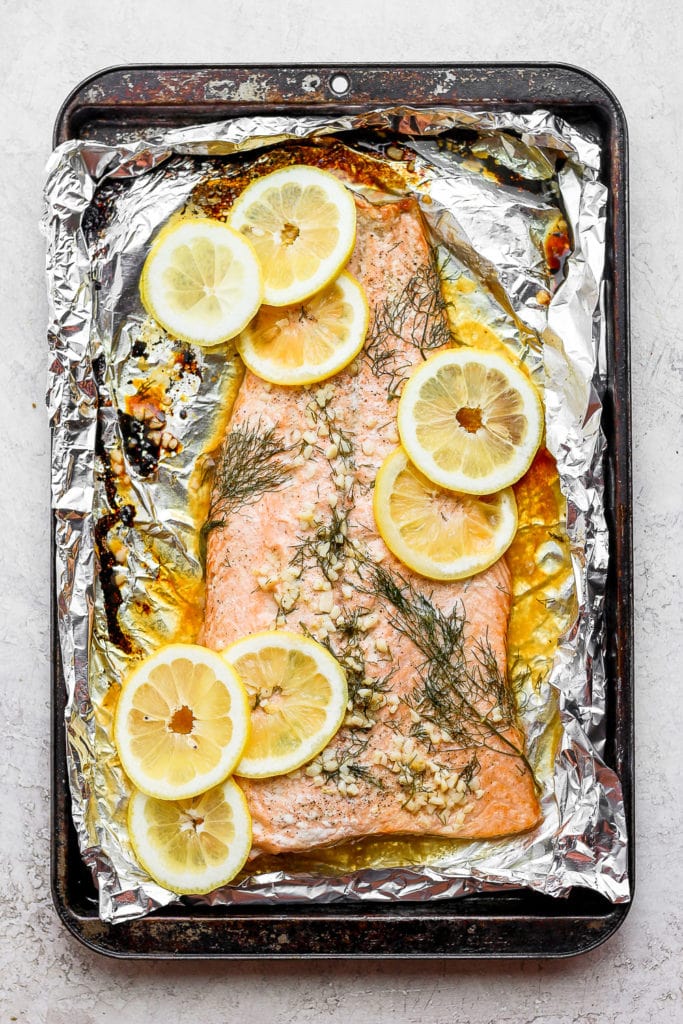 Is it better to bake salmon covered or uncovered?
