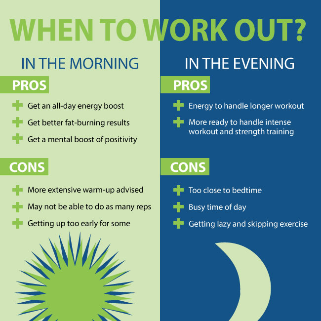 Is it better to exercise in the morning or at night?