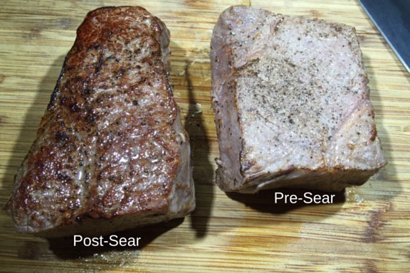 Is it better to sear meat before sous vide?