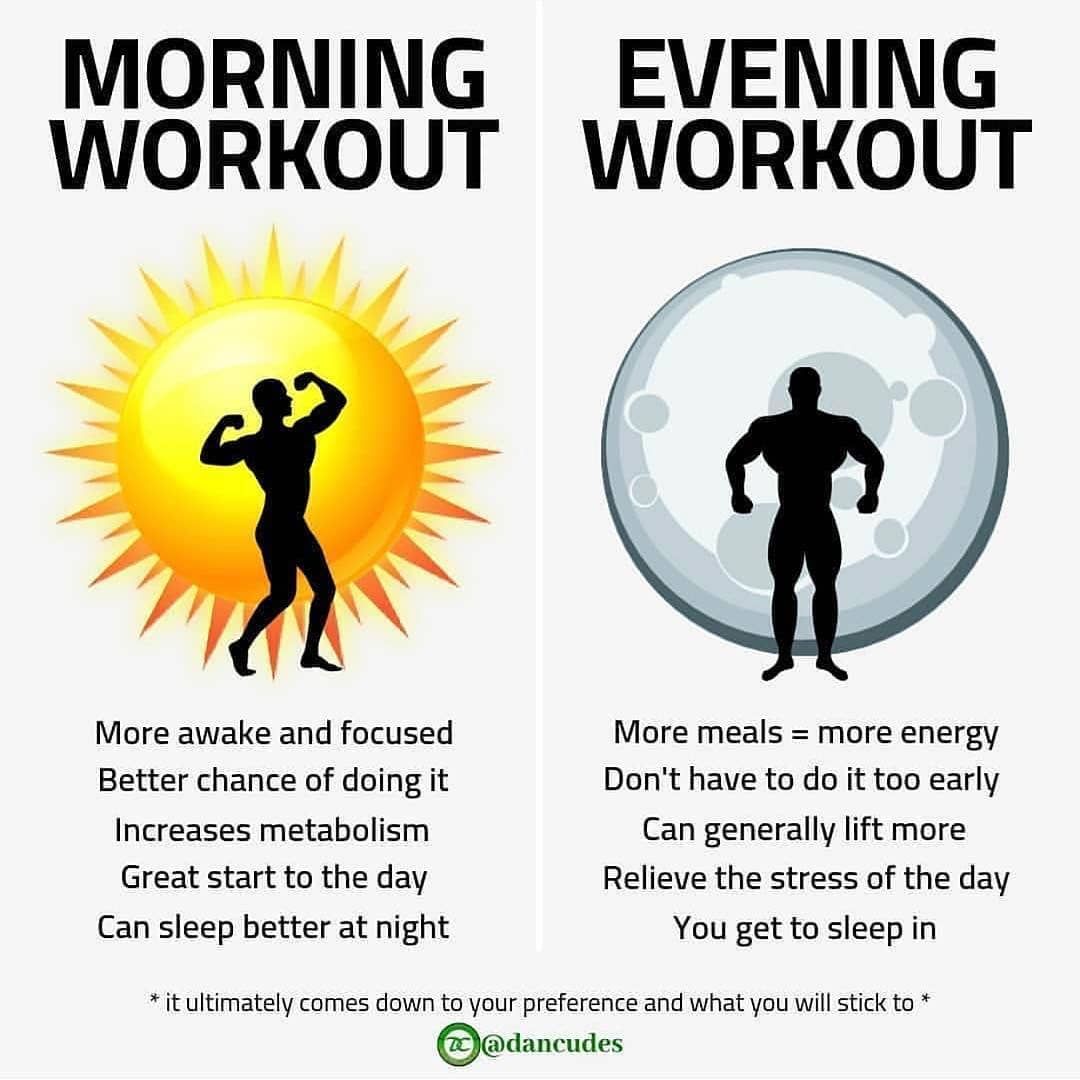 Is it better to train in the morning or evening?