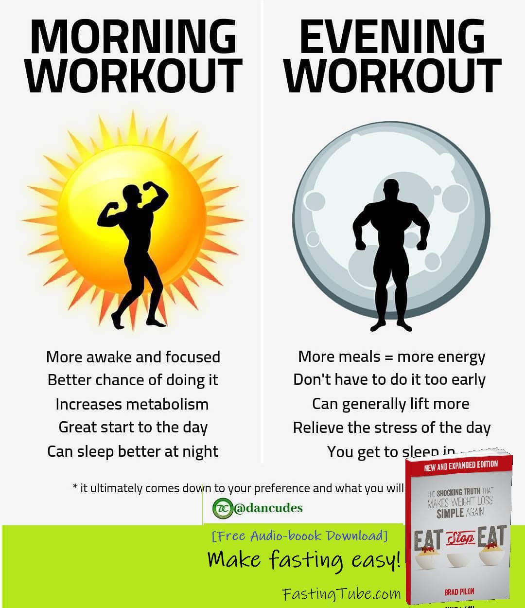 Is it better to workout at night or morning?