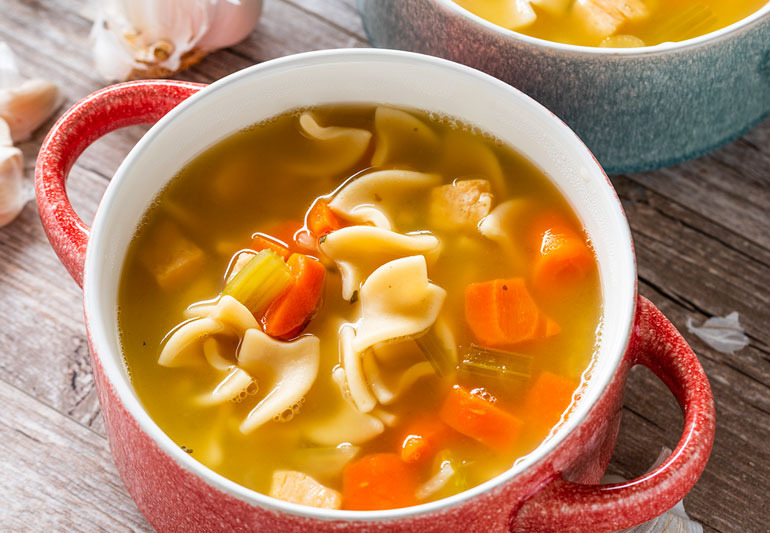 Is it good to eat soup when sick?