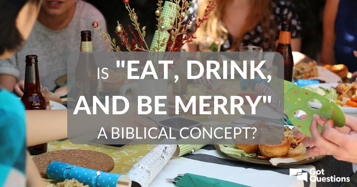 Is it in the Bible not to eat or drink?
