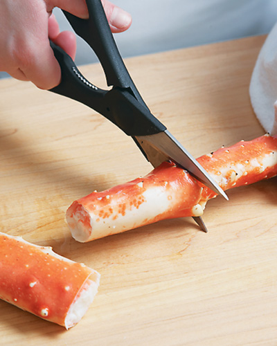 Is it OK to break king crab legs before cooking?