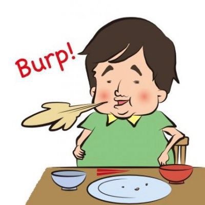 Is it OK to burp at the table?