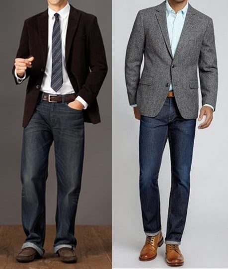 Is it OK to wear a sport coat with jeans?