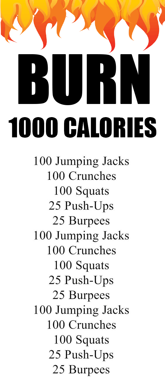 Is it possible to burn 1000 calories in a workout?