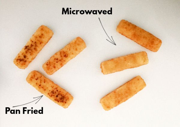 Is it safe to microwave frozen fish sticks?