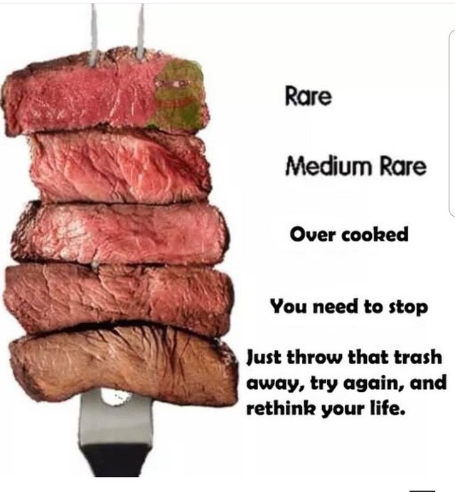Is it weird to order rare steak?