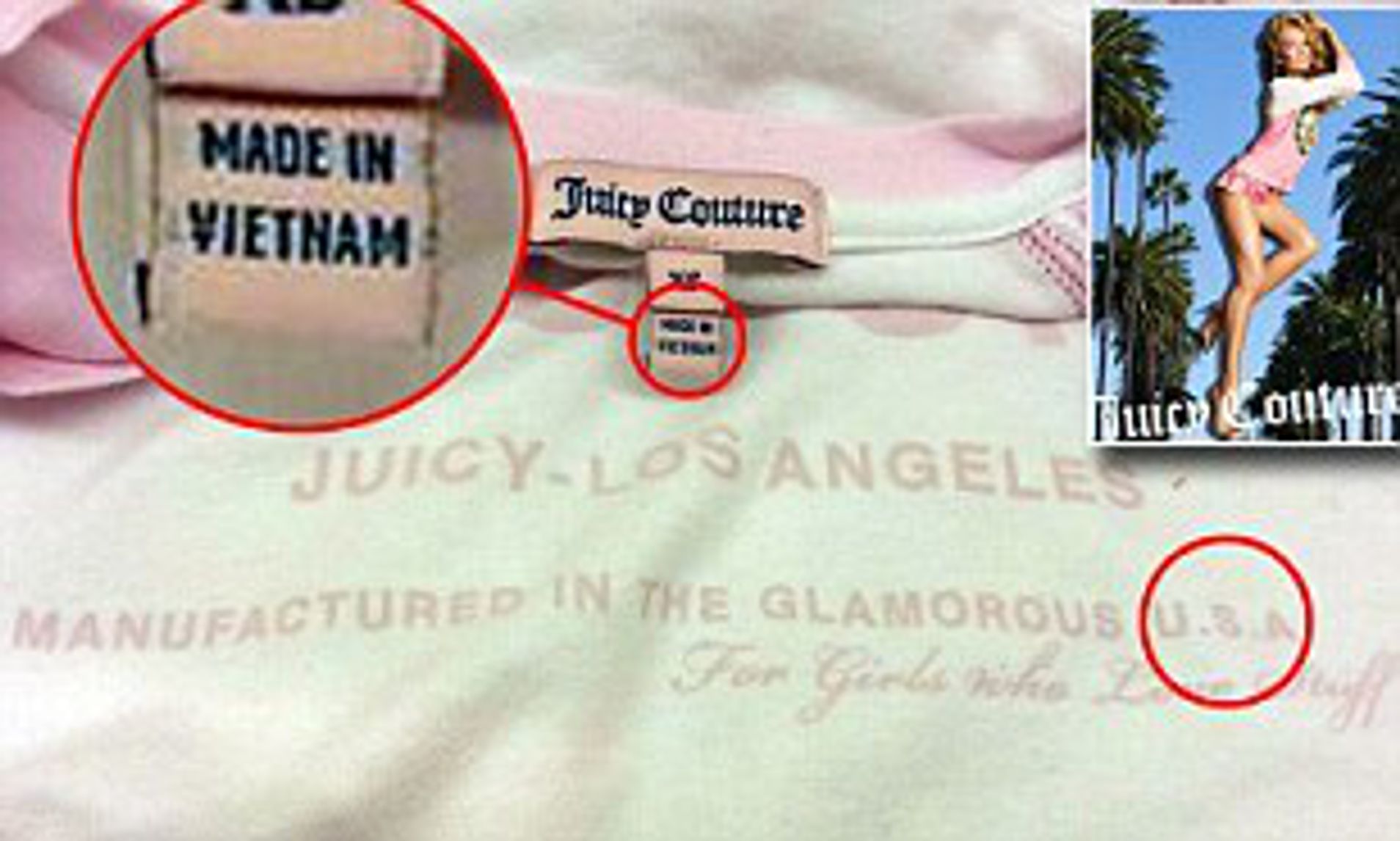 Is Juicy Couture made in Cambodia?