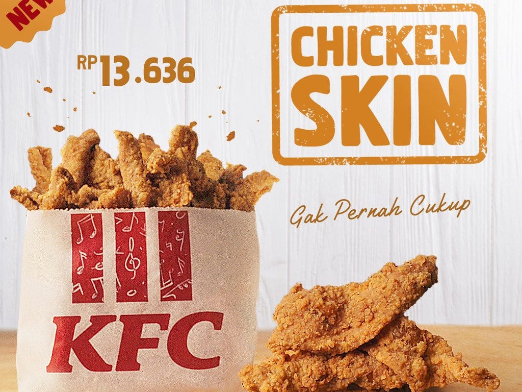 Is KFC chicken made with skin?