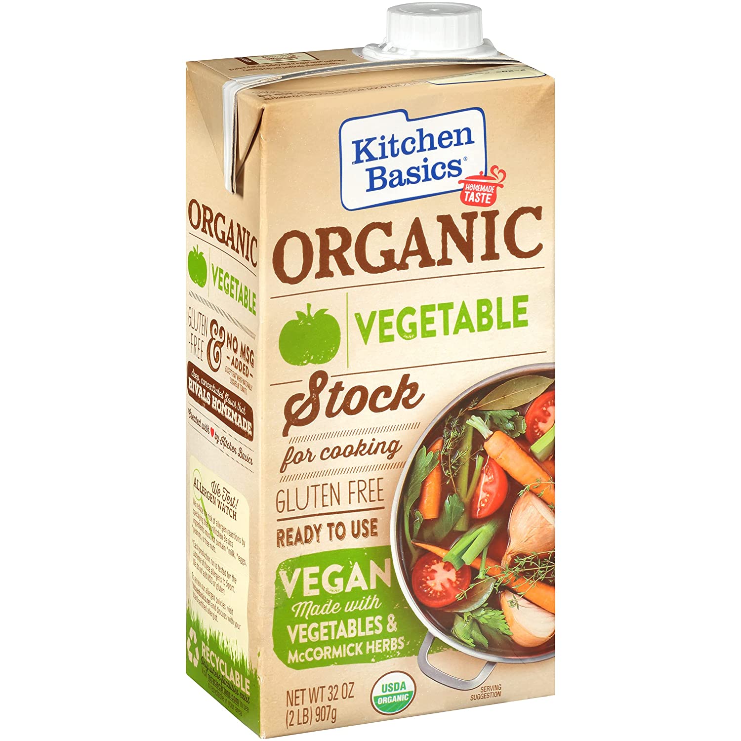 Is Kitchen Basics vegetable stock vegan?