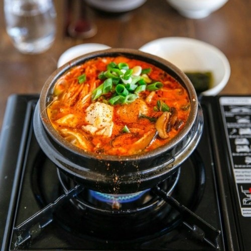 Is Korean tofu soup high in cholesterol?