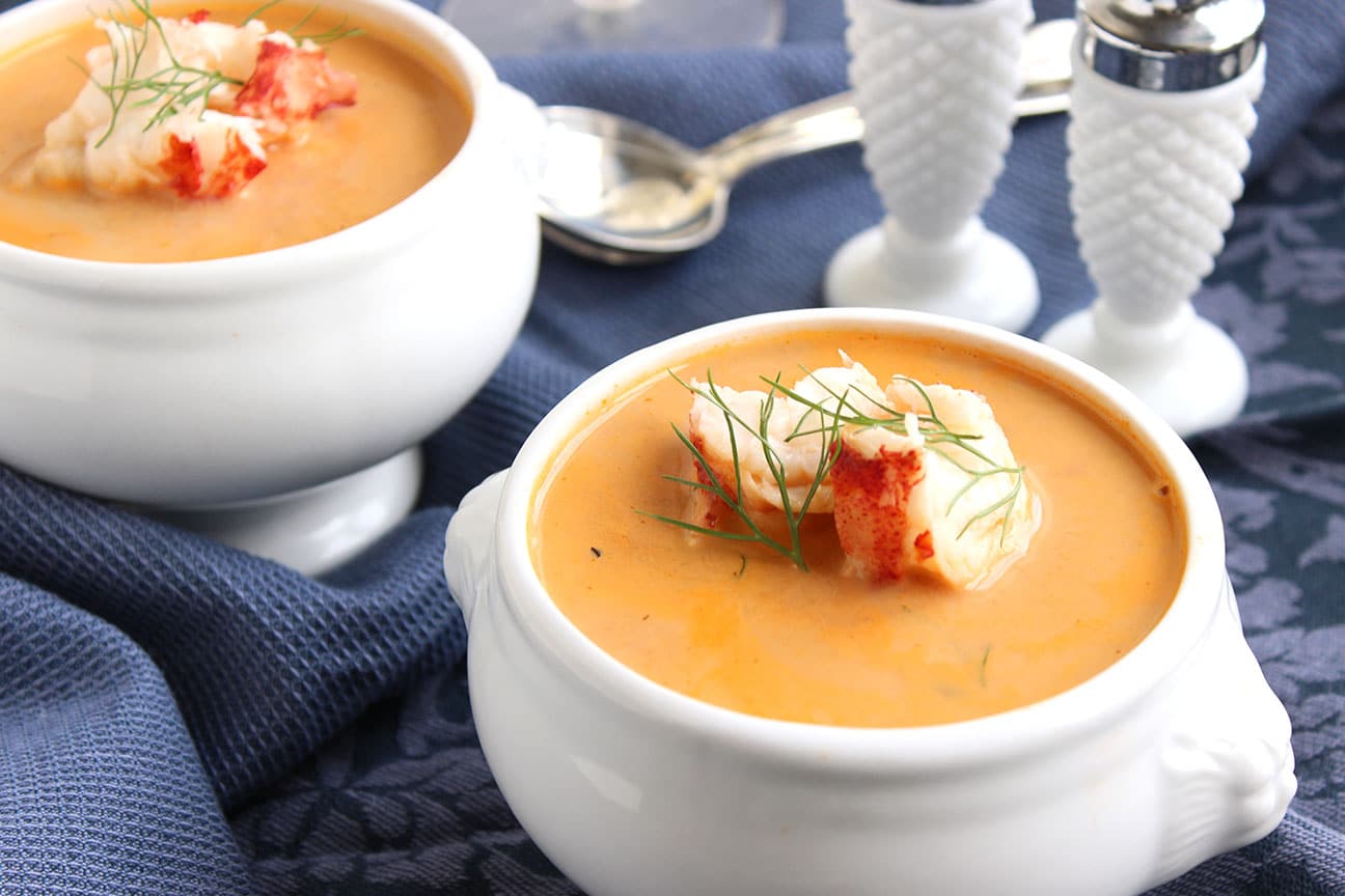 Is lobster bisque served hot or cold?