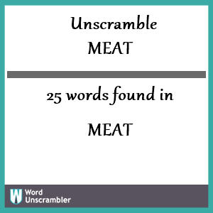 Is meat a word in scrabble?