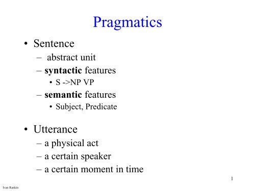 Is metaphor a part of pragmatics?