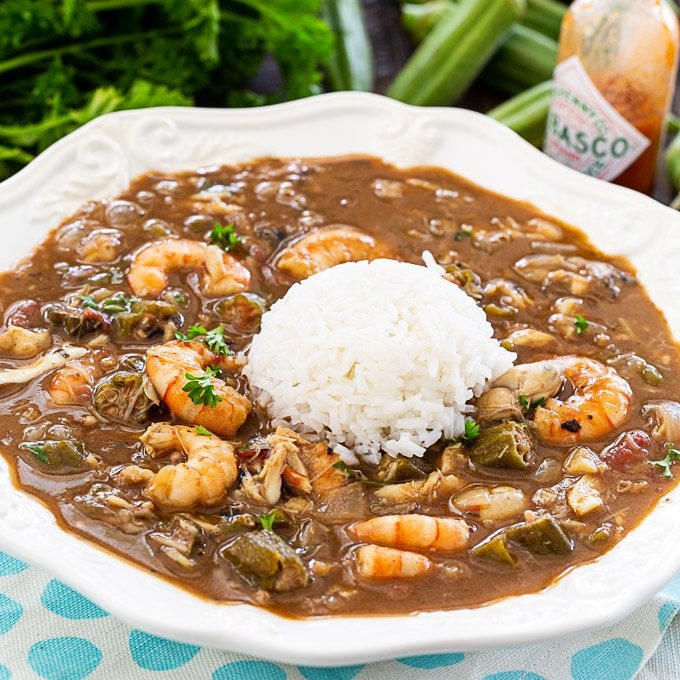 Is okra a common ingredient in gumbo?