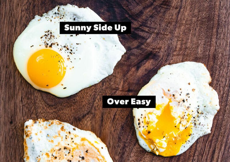 Is poached egg and sunny side up the same?