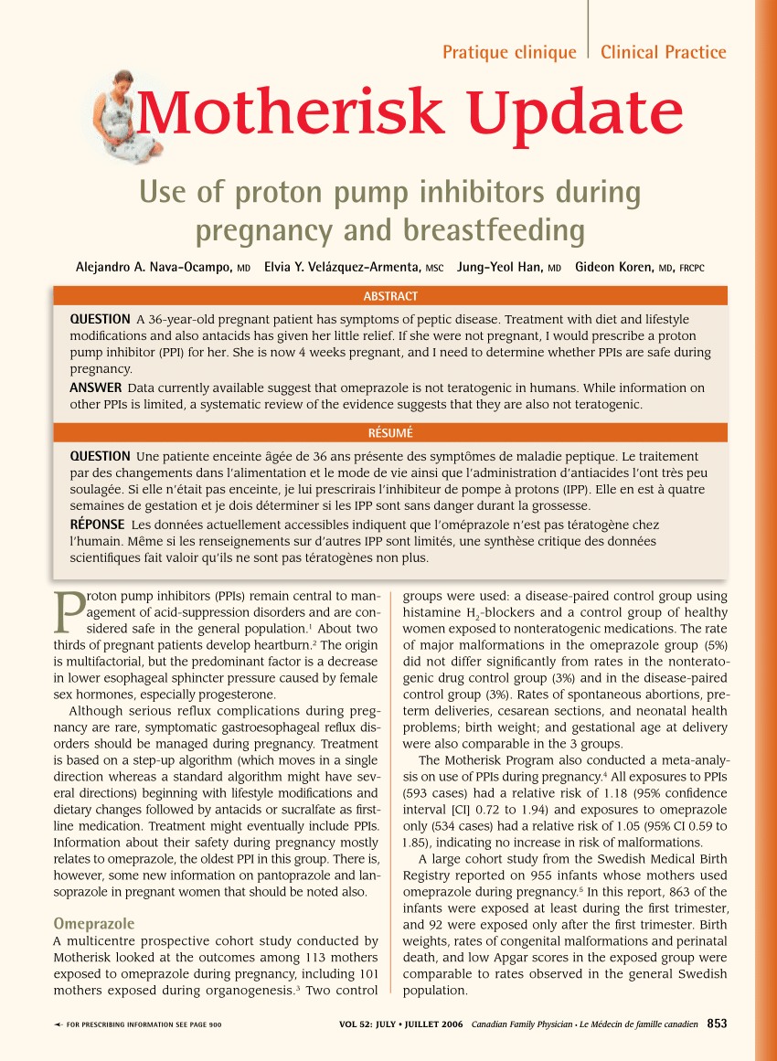 Is PPI therapy safe during pregnancy and postpartum breastfeeding?