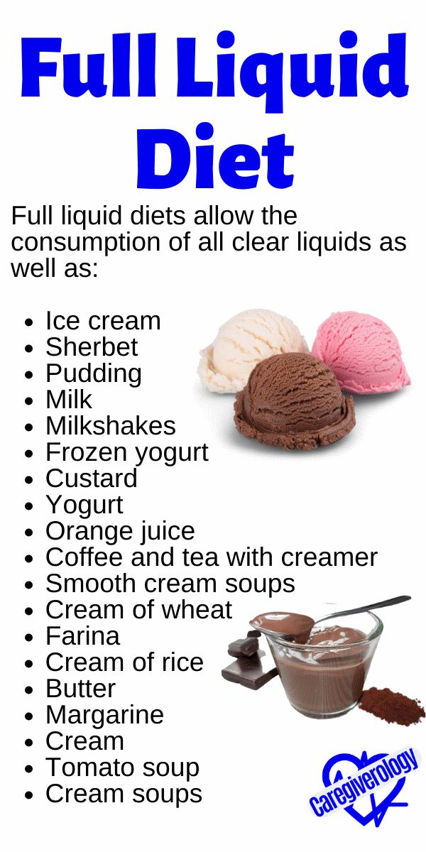 Is pudding OK for liquid diet?