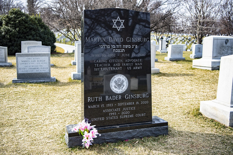 Is Ruth Bader Ginsburg buried at Arlington?