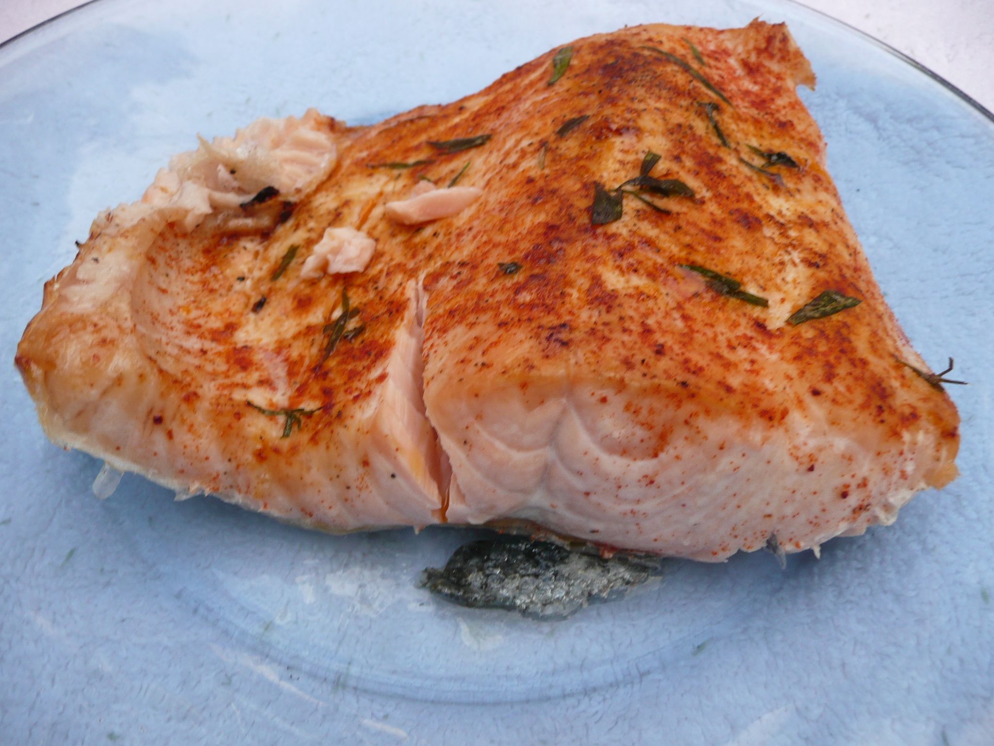 Is salmon chewy when overcooked?