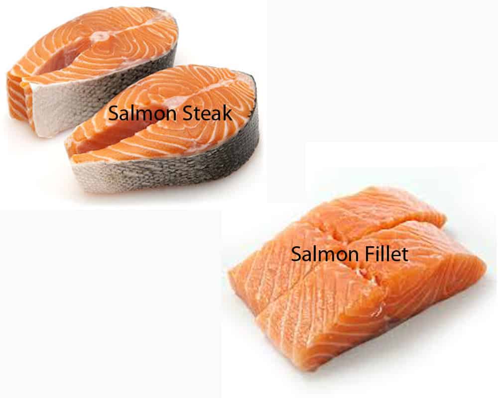 Is salmon steak the same as salmon fillet?