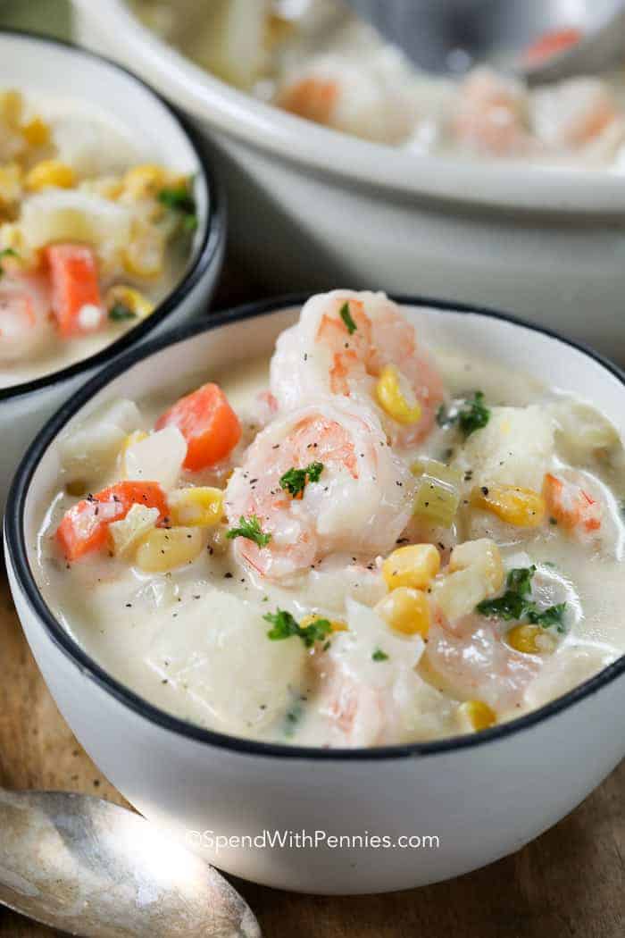 Is seafood chowder a type of soup?