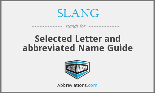 Is slang short for?