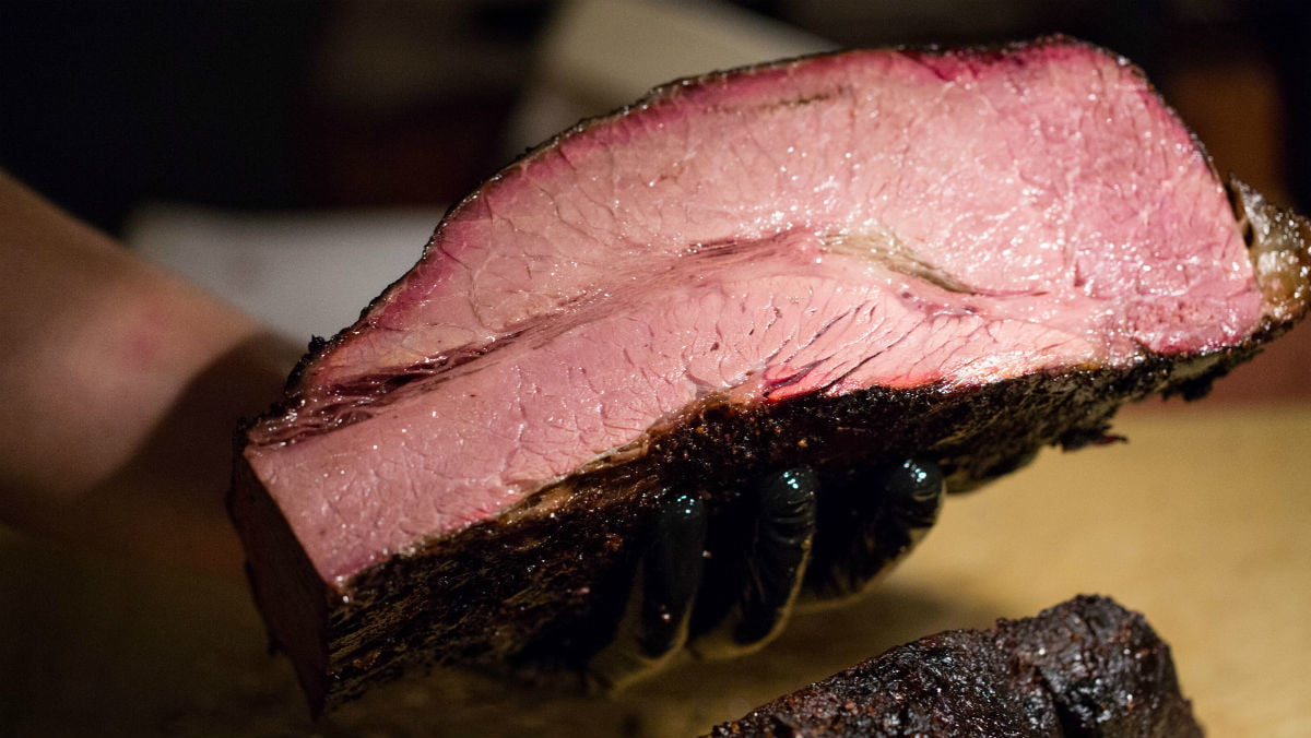 Is smoked brisket supposed to be pink?