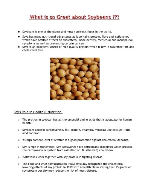 Is Soybean a high quality protein?