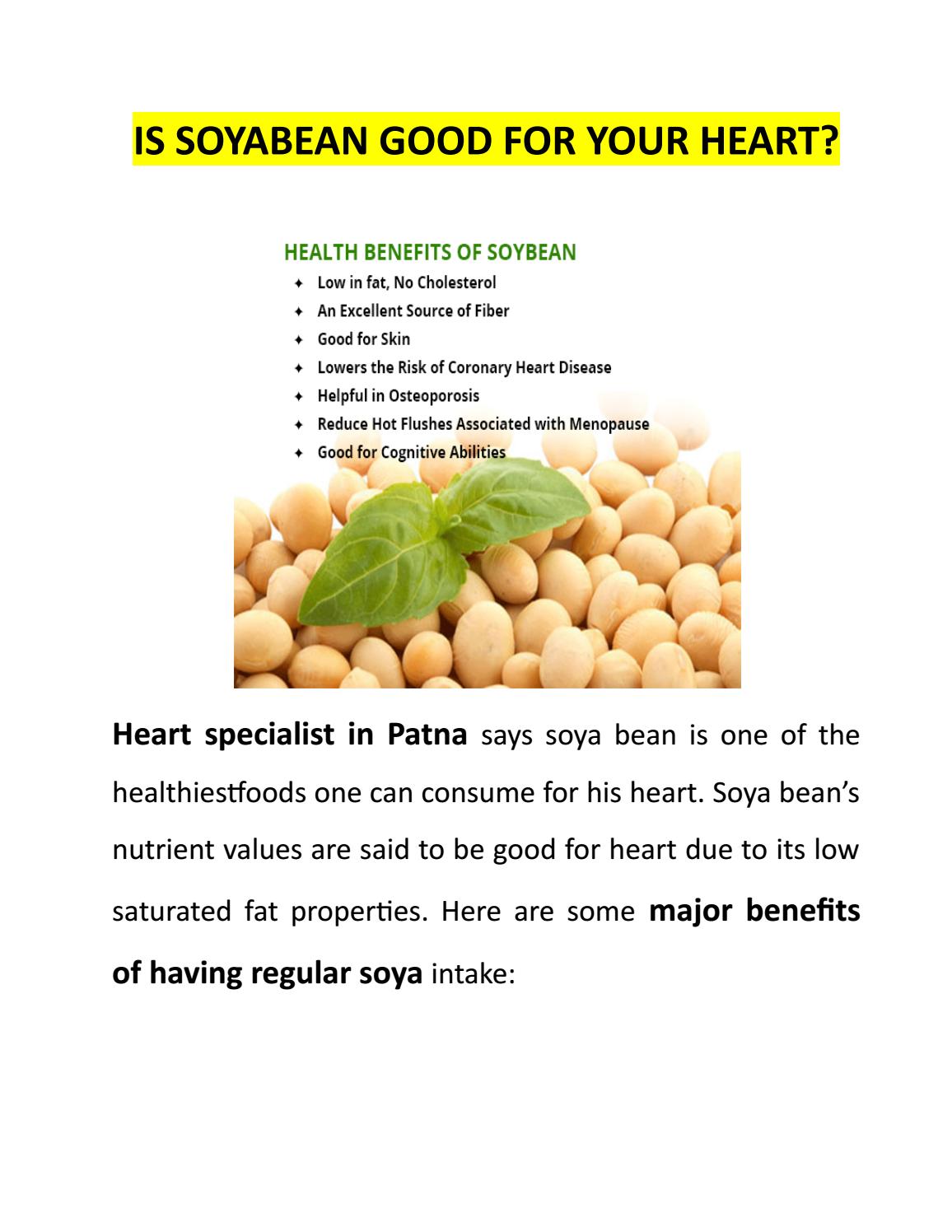 Is Soybean good for heart patients?