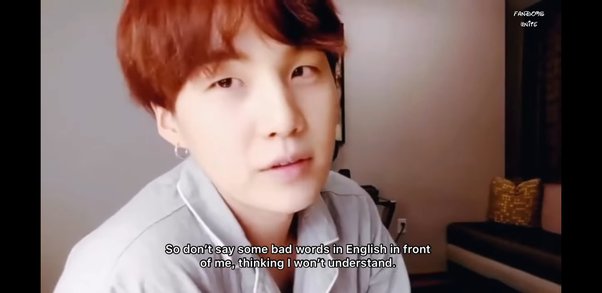 Is Suga studying English?