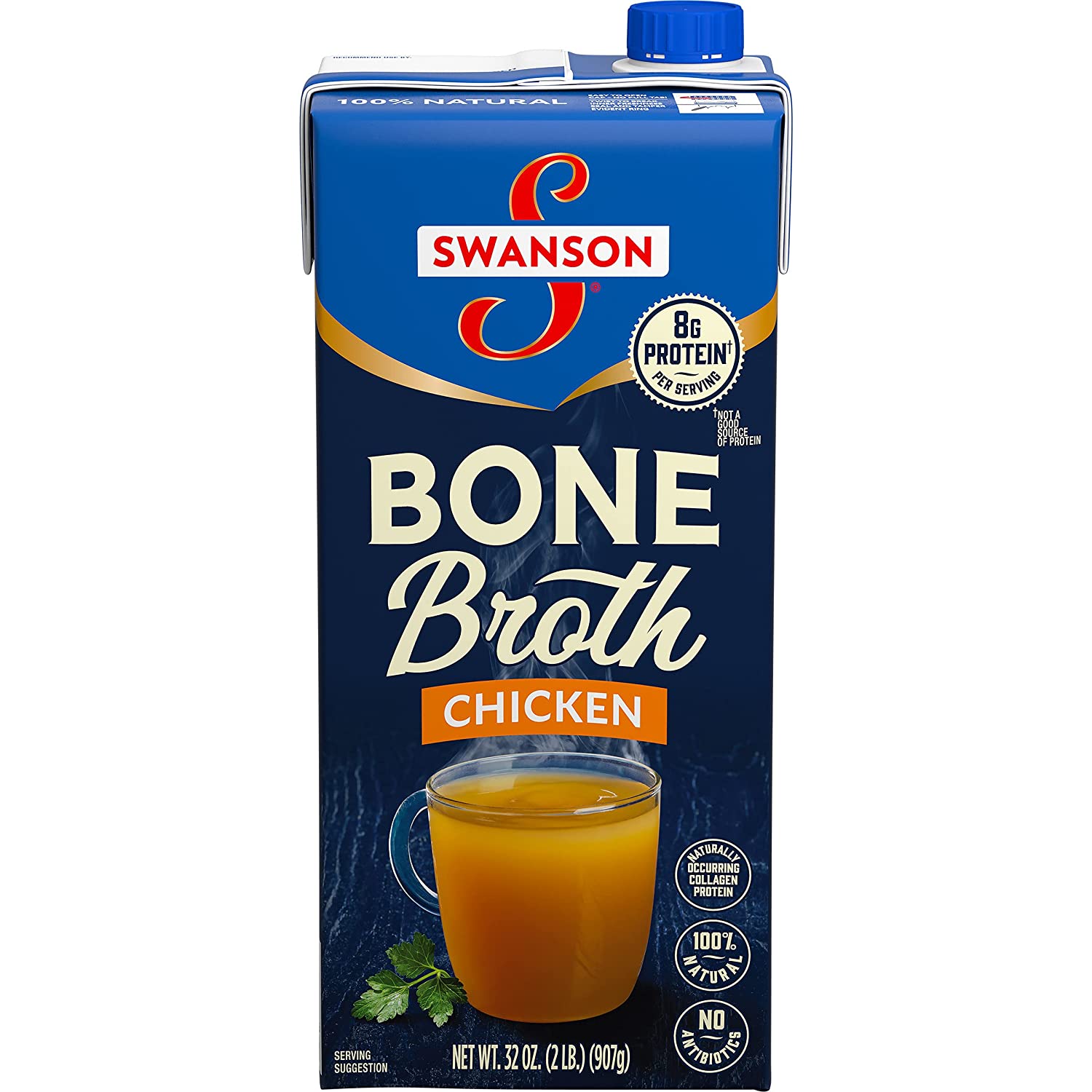 Is Swanson bone broth made with real chickens?