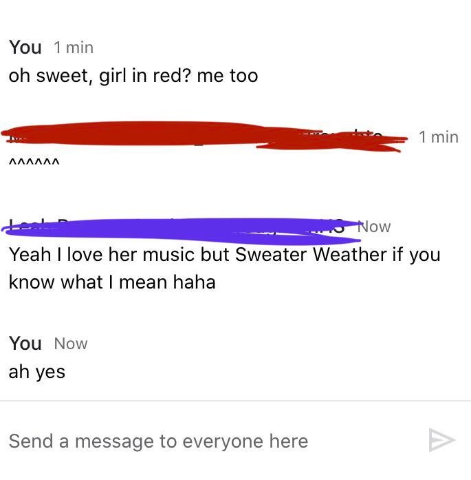 Is “Sweater Weather” by girl in red bi?