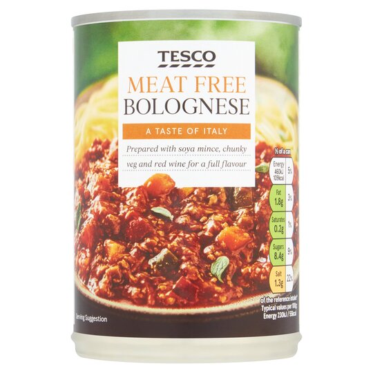 Is Tesco meat free bolognese vegan?