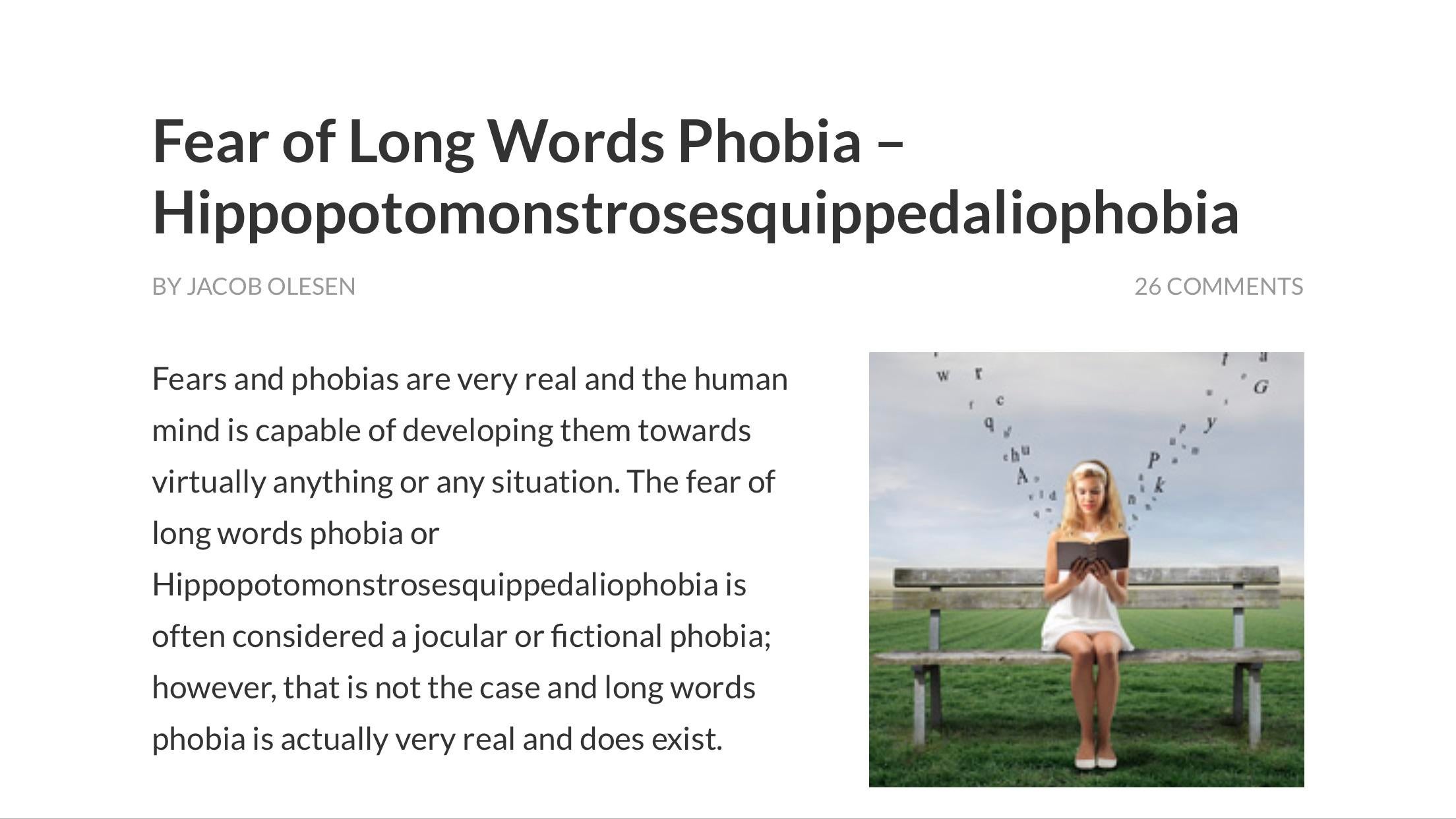 Is the fear of long words real?