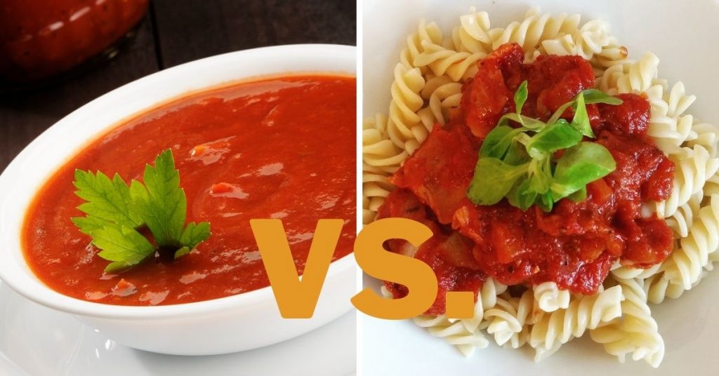 Is there a difference between pasta sauce and tomato sauce?