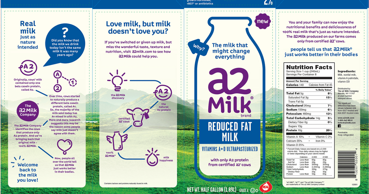 Is there a lactose-free A2 milk?