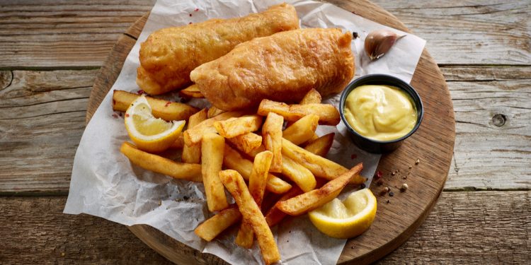 Is there Fibre in fish and chips?